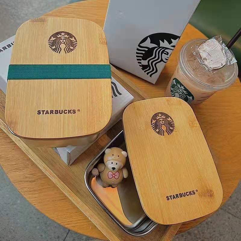 Starbucks Lunch Box Star Picnic Lunch Box with Bamboo Lid 1.2L | Lazada PH