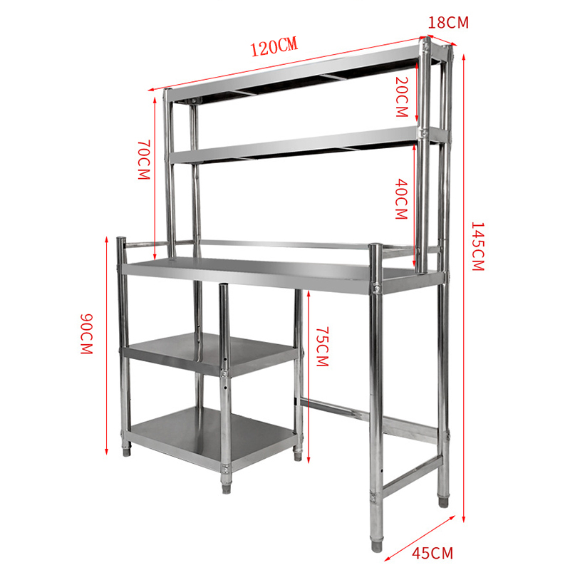 Kitchen 304 Stainless Steel Shelf Console Floor-To-Ceiling Gas Tank ...