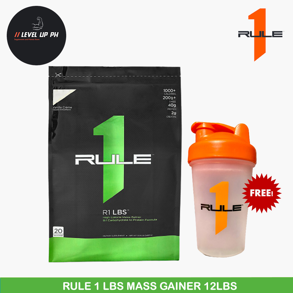 Rule 1 LBS Mass Gainer 12 lbs + Free Rule 1 Shaker | Lazada PH