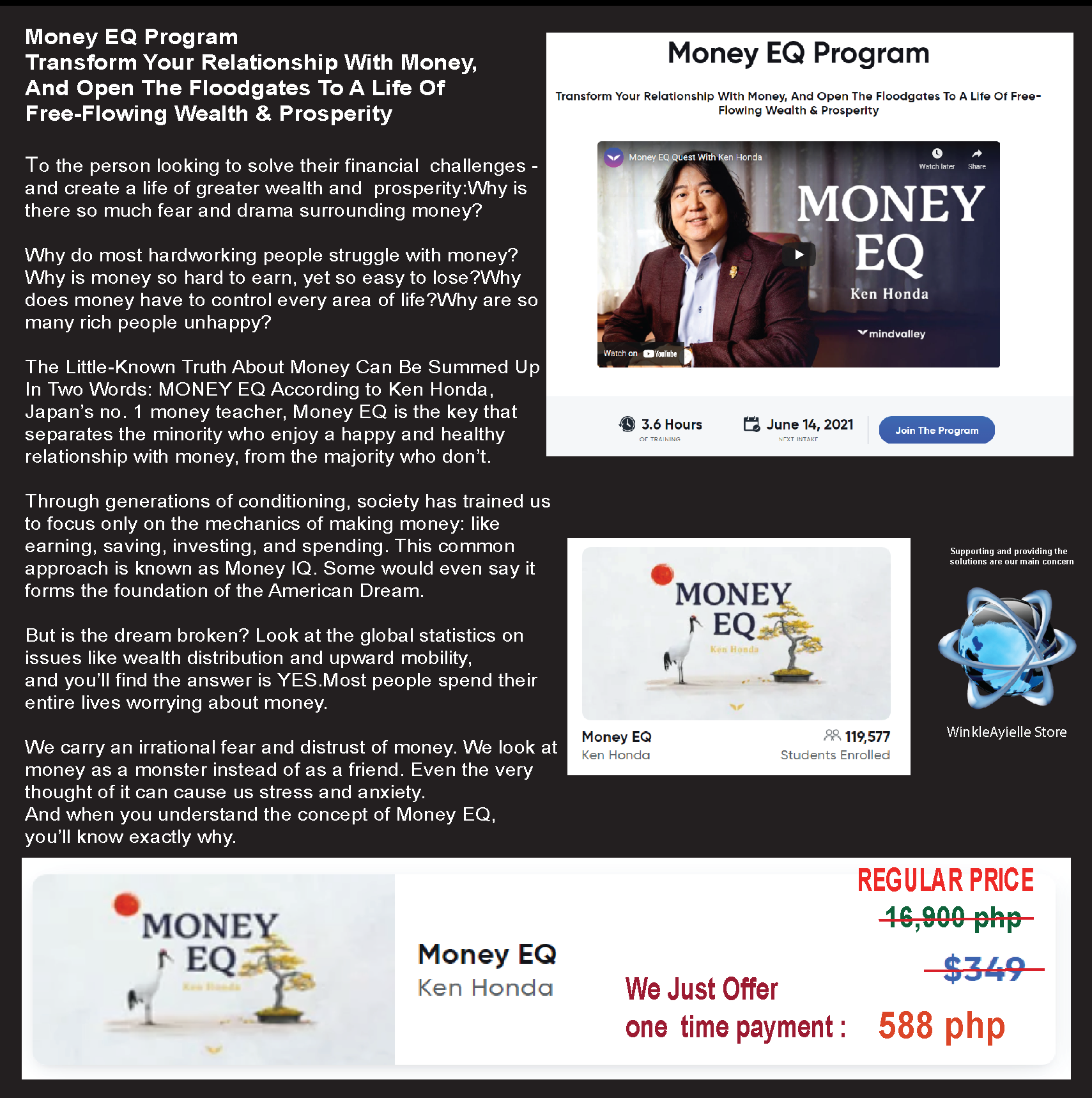 MINDVALLEY-Money EQ by Ken Honda | Lazada PH
