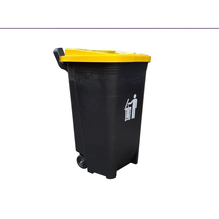 Orocan Trash Bin Trash Can with Wheels and lock 80L Basurahan Garbage ...