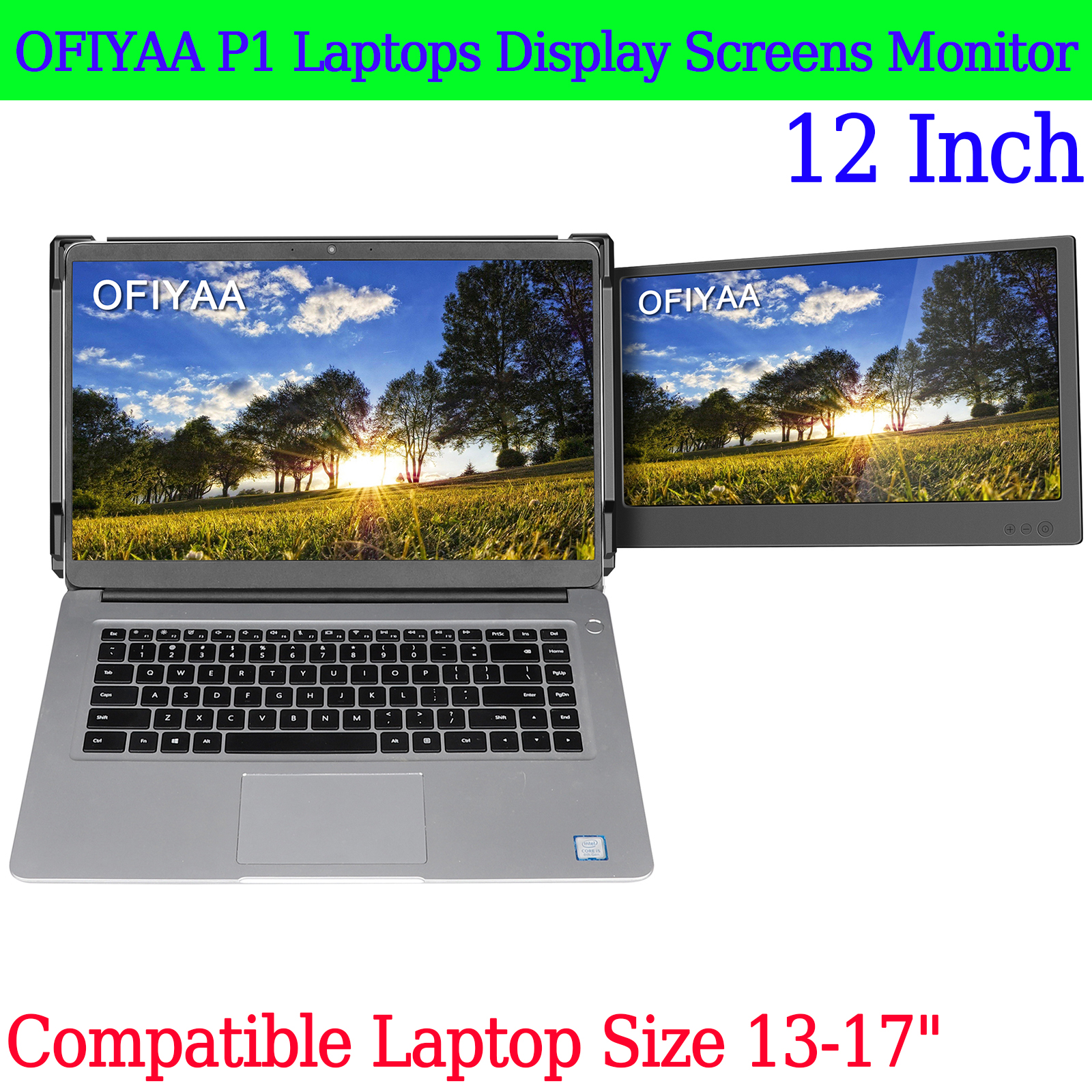 [Newkits] OFIYAA P2 Laptop Split Screen Monitor 12 Inch Display Panel ...