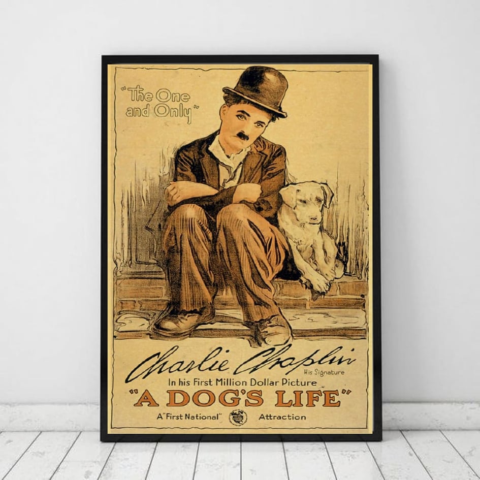 Charlie chaplin retro vintage wall poster A3 | Lazada PH