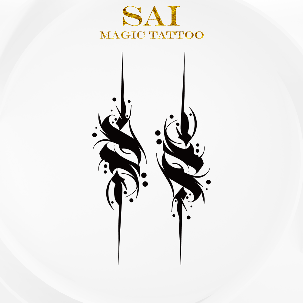 SAI MAGIC TATTOO Lasts to 2 weeks 10CM×06CM Tattoo sticker waterproof ...