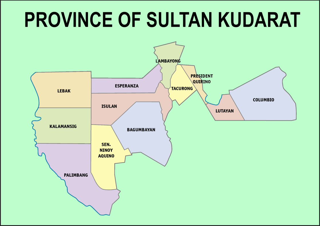 Sultan Kudarat Province Map Waterproof A4 Laminated Chart | Lazada PH