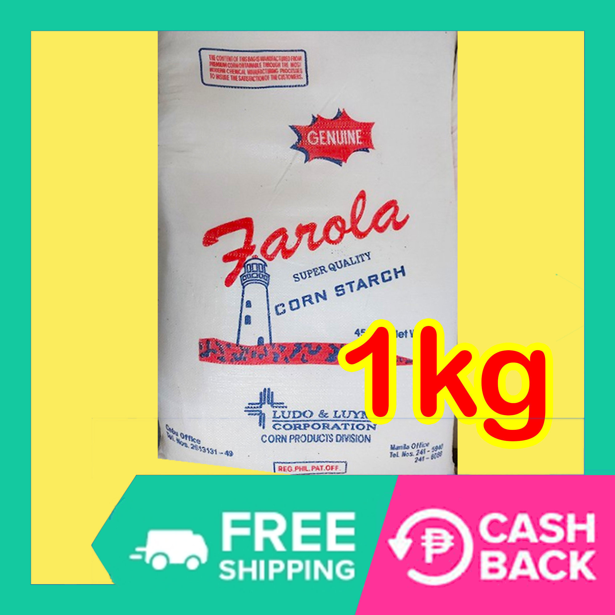 1kg Farola CORNSTARCH Powder for Baking Corn Starch Powder xf Baking ...
