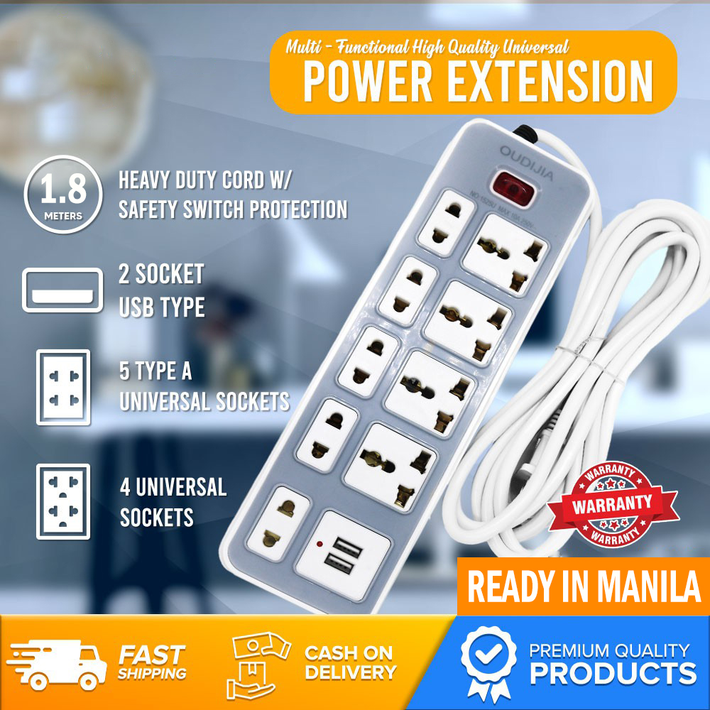 10outlet With 2usb Multi Function Socket Plug Extension Cord Socket Hot