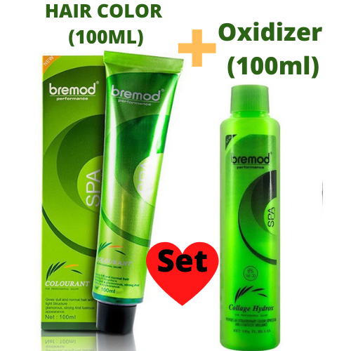 BREMOD 0.00 DUST WHITE Hair color Set with Oxidizing Cream(100ML ...