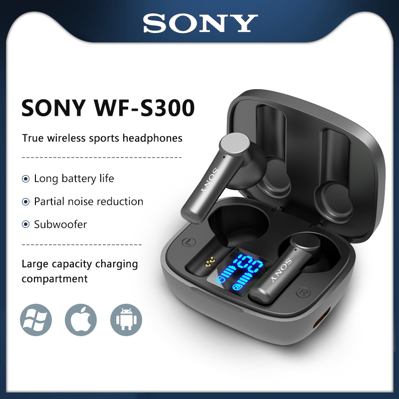SONY WF-S300 Wireless Headset Bluetooth V5.0 In-ear Earbuds with Wheat ...