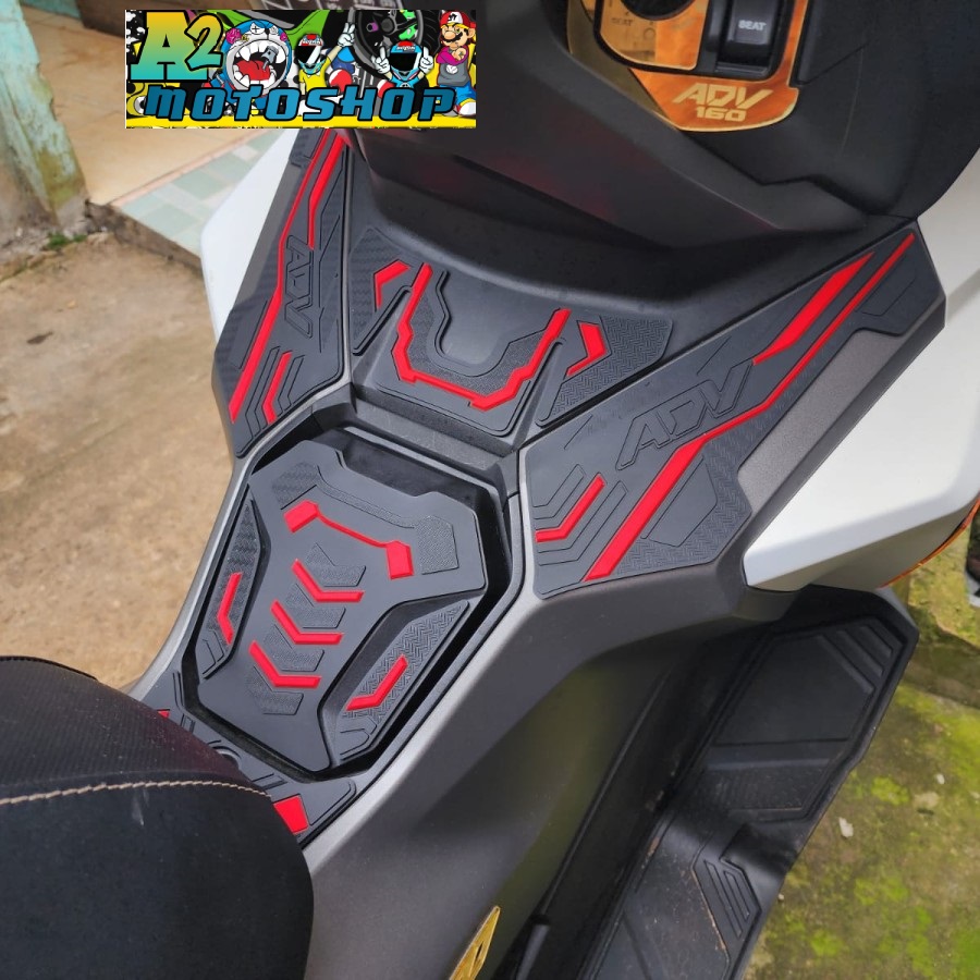 Honda ADV 160 Tank Pad Rubber / Carbon Sticker Decals Deck Pad ...
