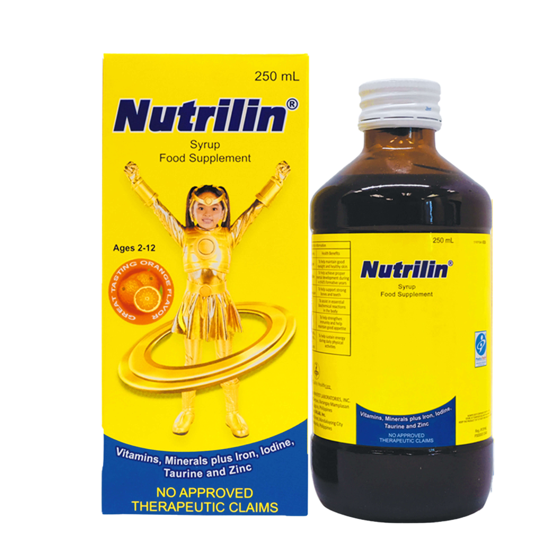 NUTRILIN Syrup Food Supplement 250ml, kids vitamins syrup, vitamins for ...