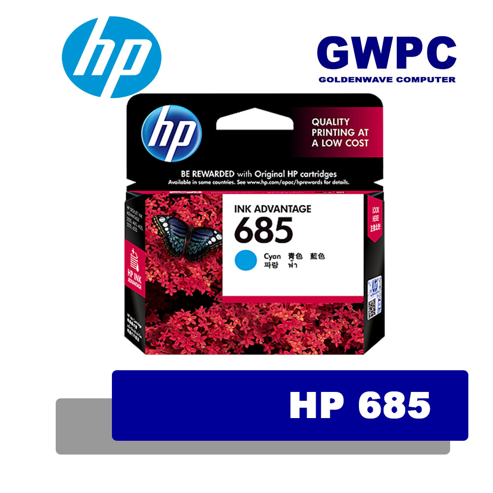 HP 685 Black Cyan Magenta Yellow Genuine Ink Advantage Cartridge ...