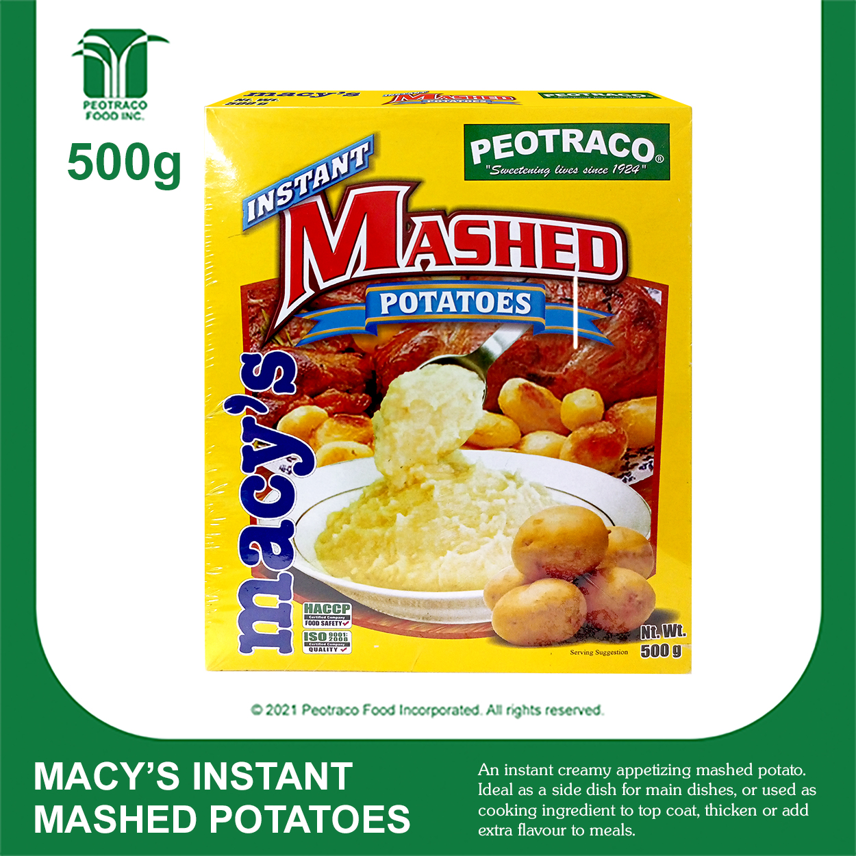 Peotraco Macy's Mashed Potatoes 500g | Lazada PH