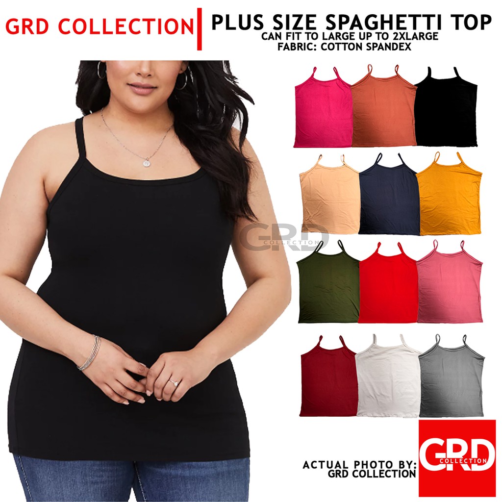 GRD Plus Size Spaghetti Tank Top Sleeveless Sando | Lazada PH