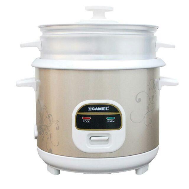 Camel Appliances CRC-1001S 1.0L 5 Cups 400W Glass Lid w/ Steamer Rice ...
