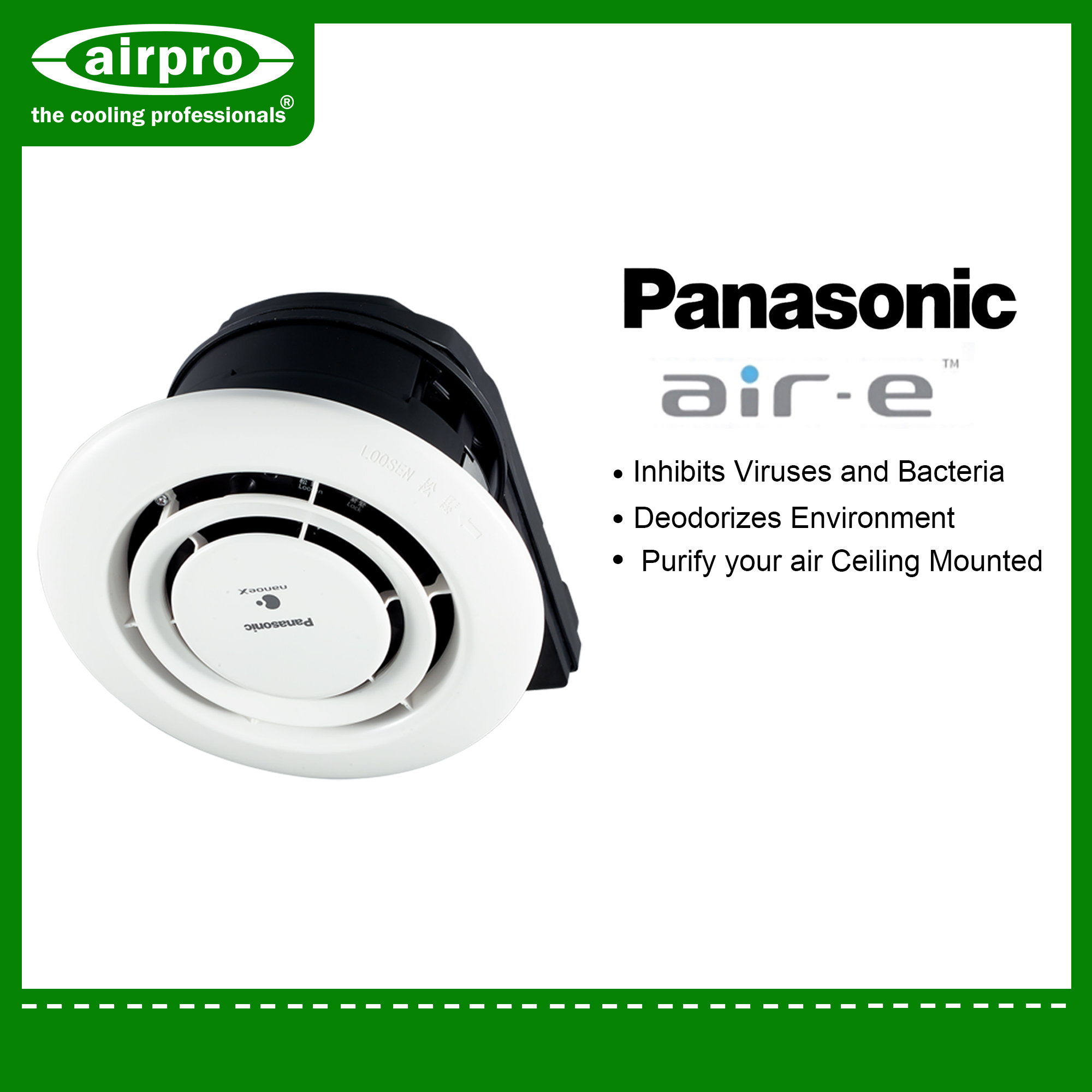PANASONIC Air-E (Ceiling Mounted nanoe™ X Generator) FV-15CSD1 | Lazada PH