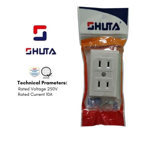 SHUTA Surface Type Flat Pin Outlet Ivory (10A-250V) | Lazada PH