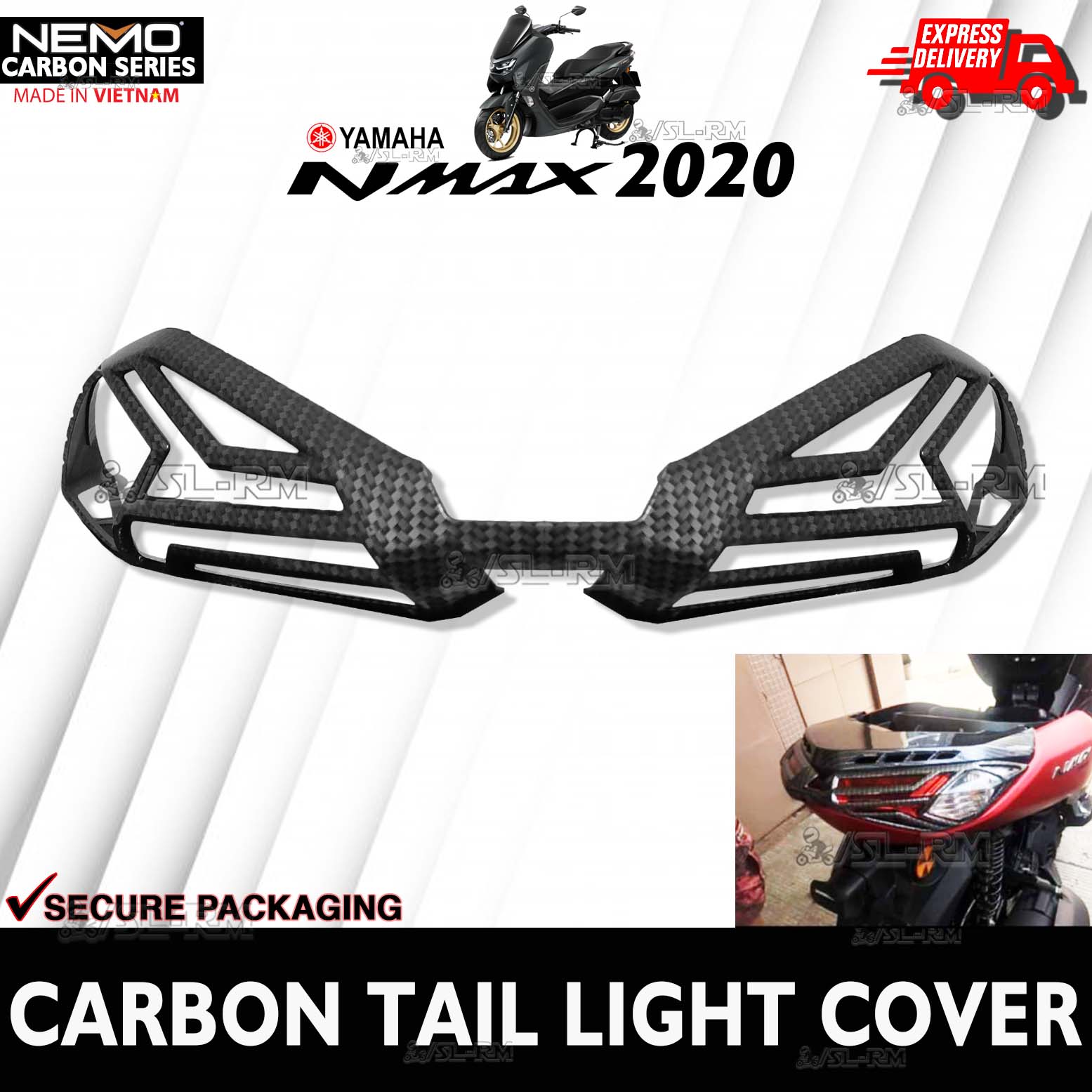 Yamaha Nmax V2 2020 Carbon Tail light cover | Lazada PH