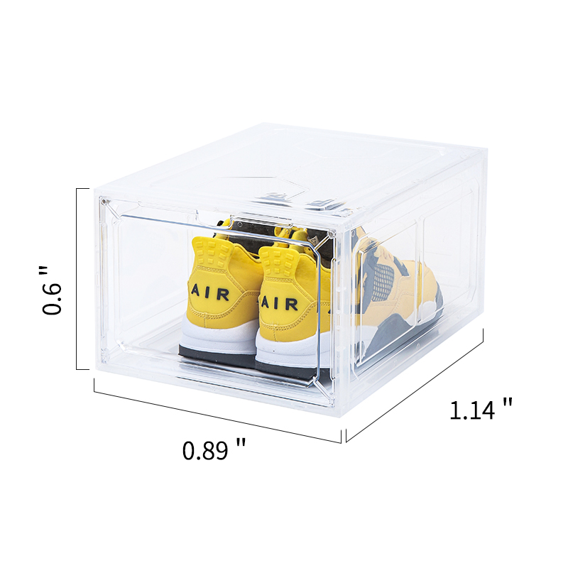 【Ready stock】Acrylic Door shoe box side drop PET magnetic shoebox ...