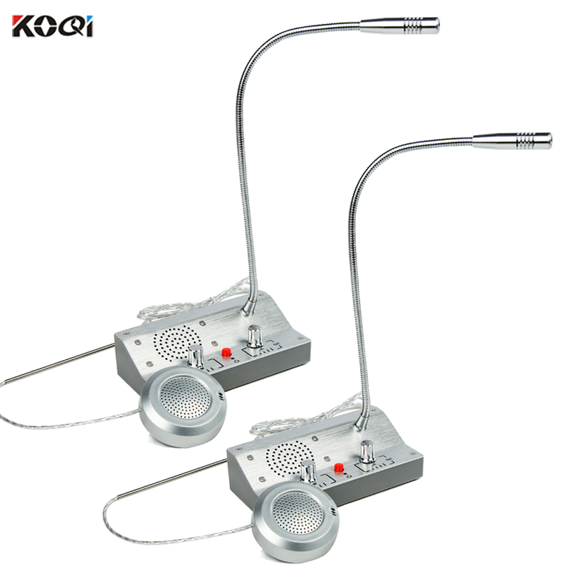 Handfree Dual Way Bank Counter Intercom Window Intercom System Dual Two ...