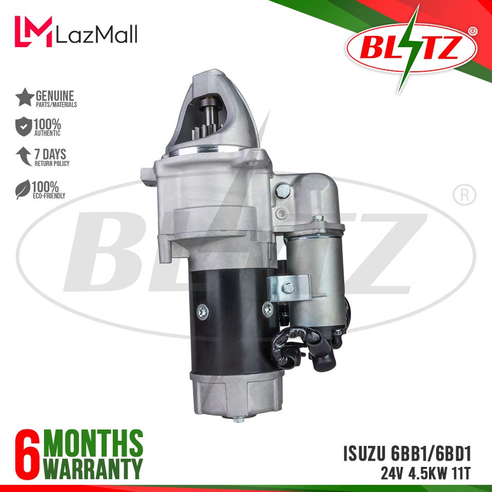 BLITZ STARTER ASSEMBLY ISUZU 6BB1 / 6BD1 11T 24V / 4.5KW 6 MONTHS ...