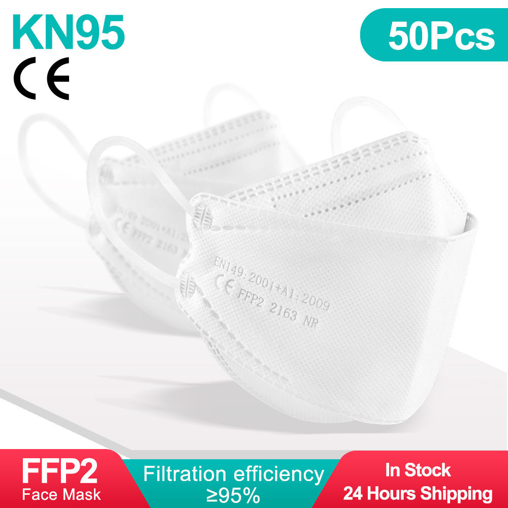 50 PCS 4 Ply KF94 Korean Version Face Mask Washable Pm2.5 Reusable ...