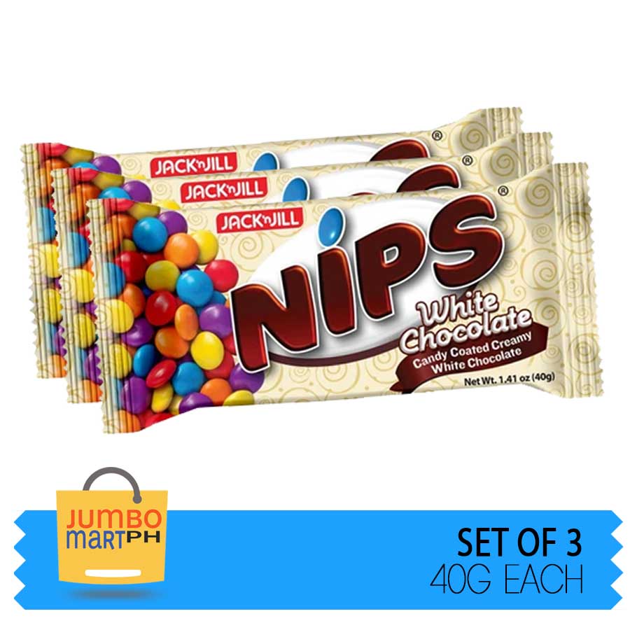 JACK N JILL NIPS WHITE CHOCOLATE CANDY 40G / PACK OF 3 | Lazada PH