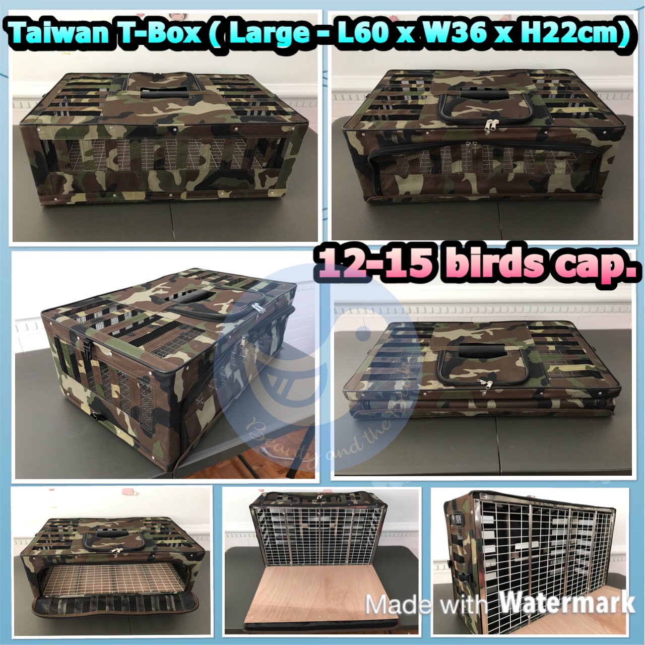 LARGE Pigeon Foldable Training Box Tbox Cage Water Resistant stainless ...