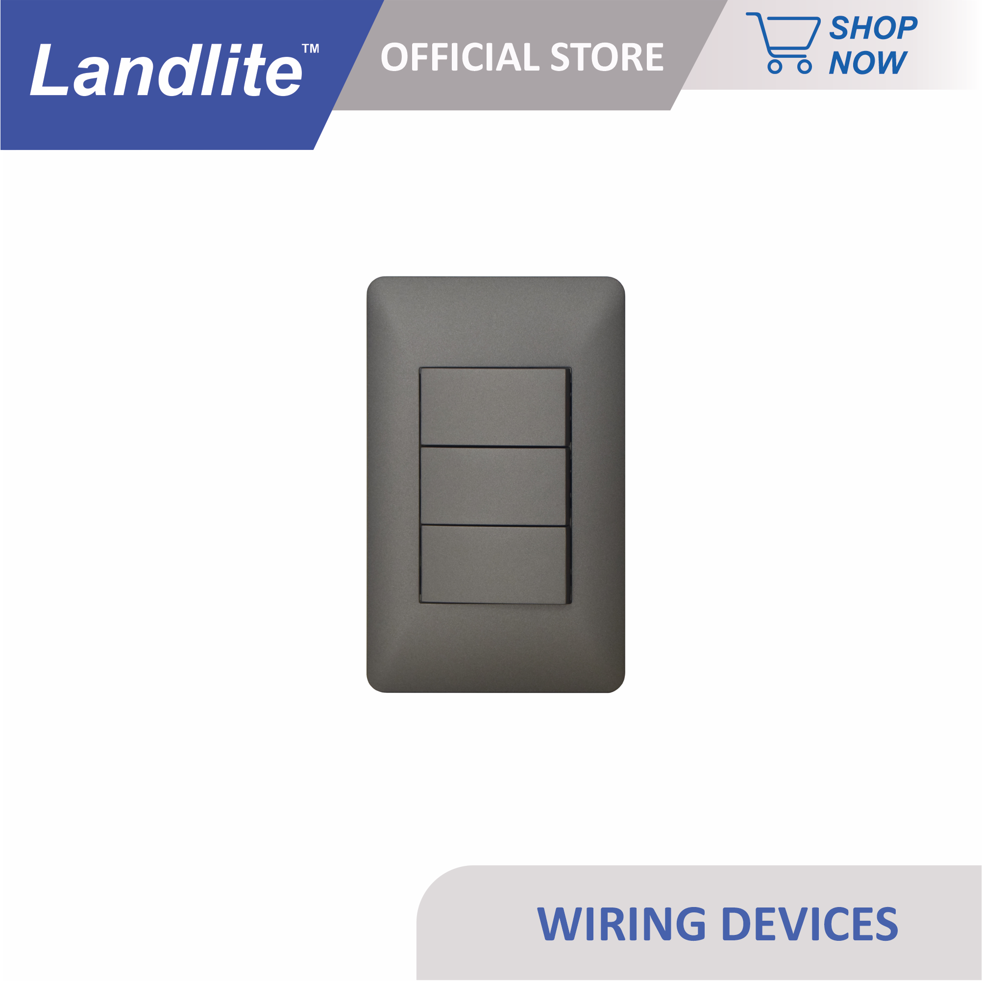 Landlite Wiring Devices LWD-SWPL-3G-1W-GRY | Lazada PH