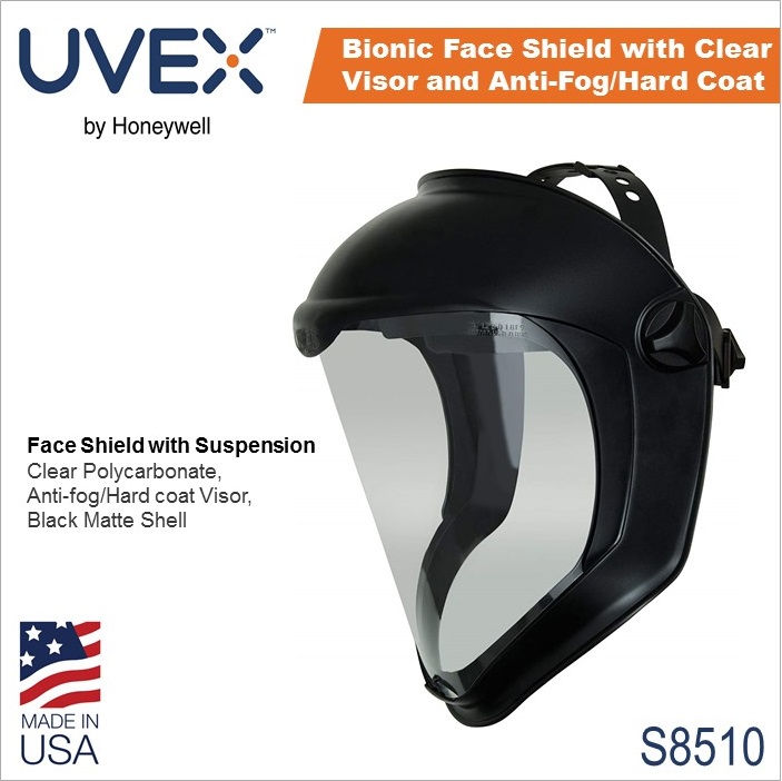 Uvex Bionic Face Shield with Clear Visor and Anti-Fog/Hard Coat - S8510 | Lazada PH
