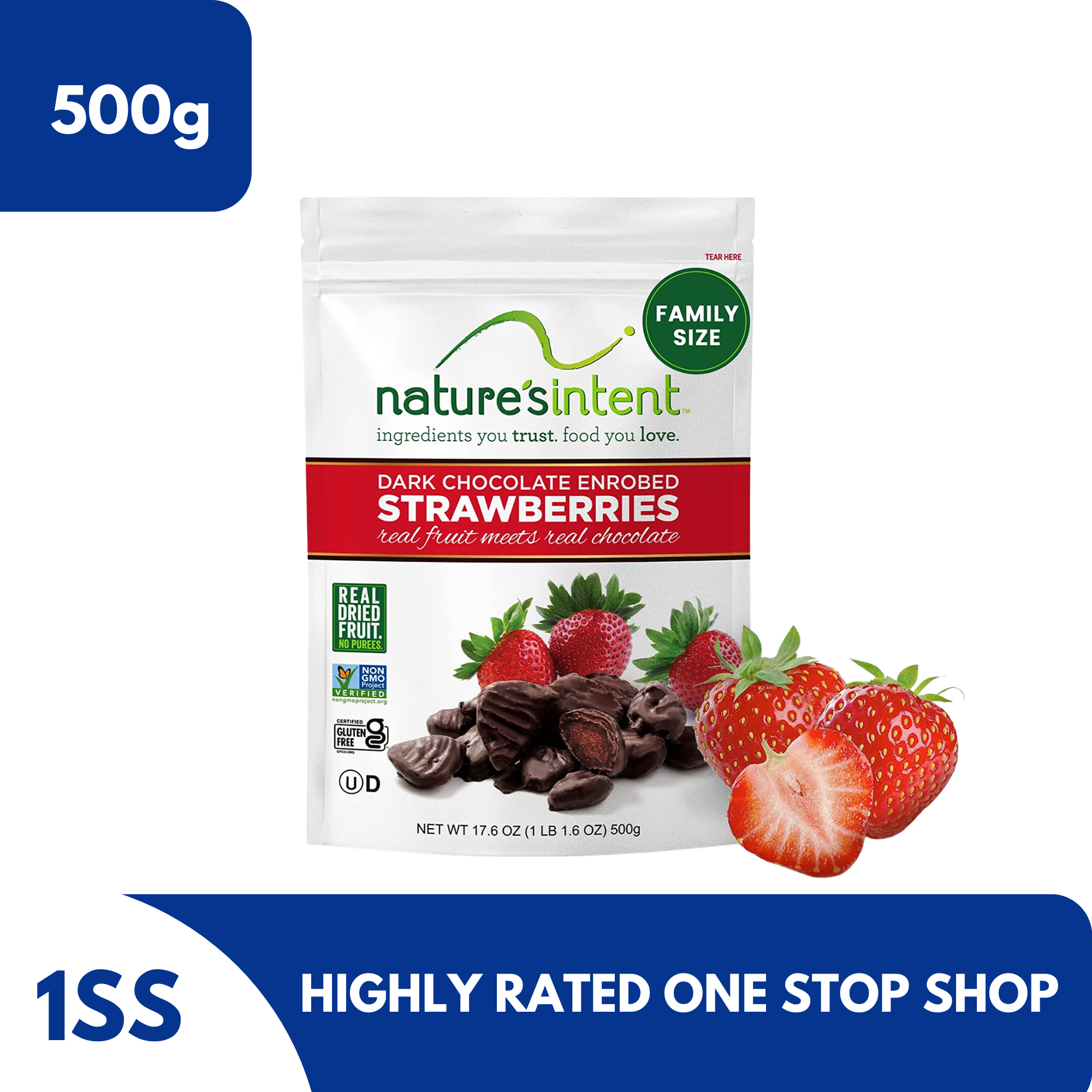 Nature's Intent Dark Chocolate Enrobed Strawberries, 500g | Lazada PH