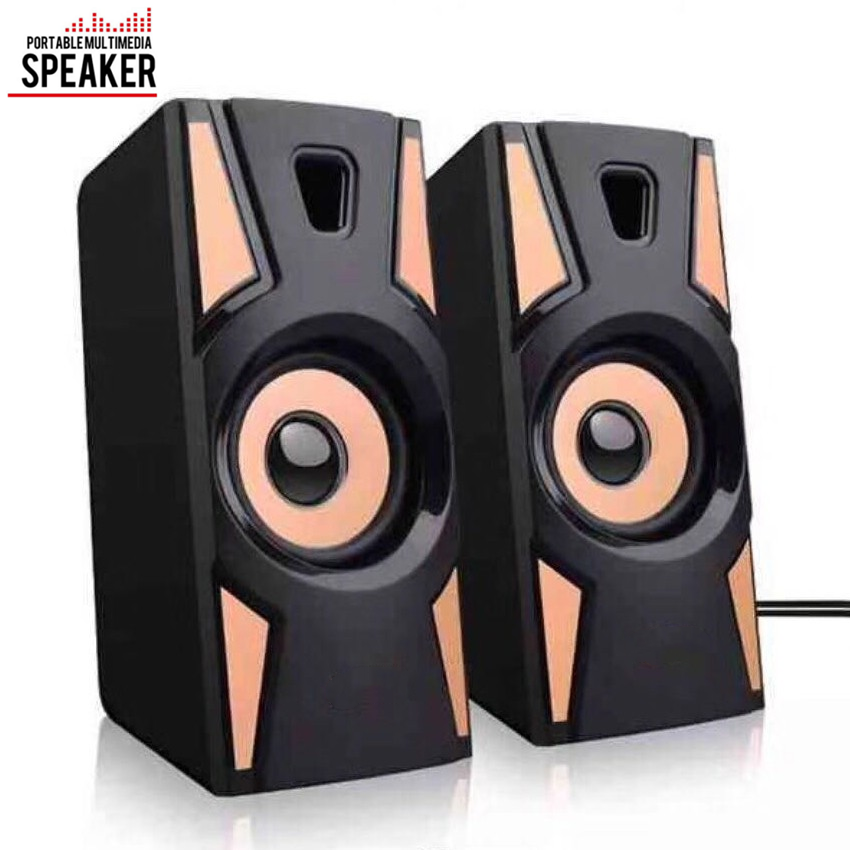 Portable 2.0 Mulitmedia Speaker System Extra BASS Wired USB Speaker ...