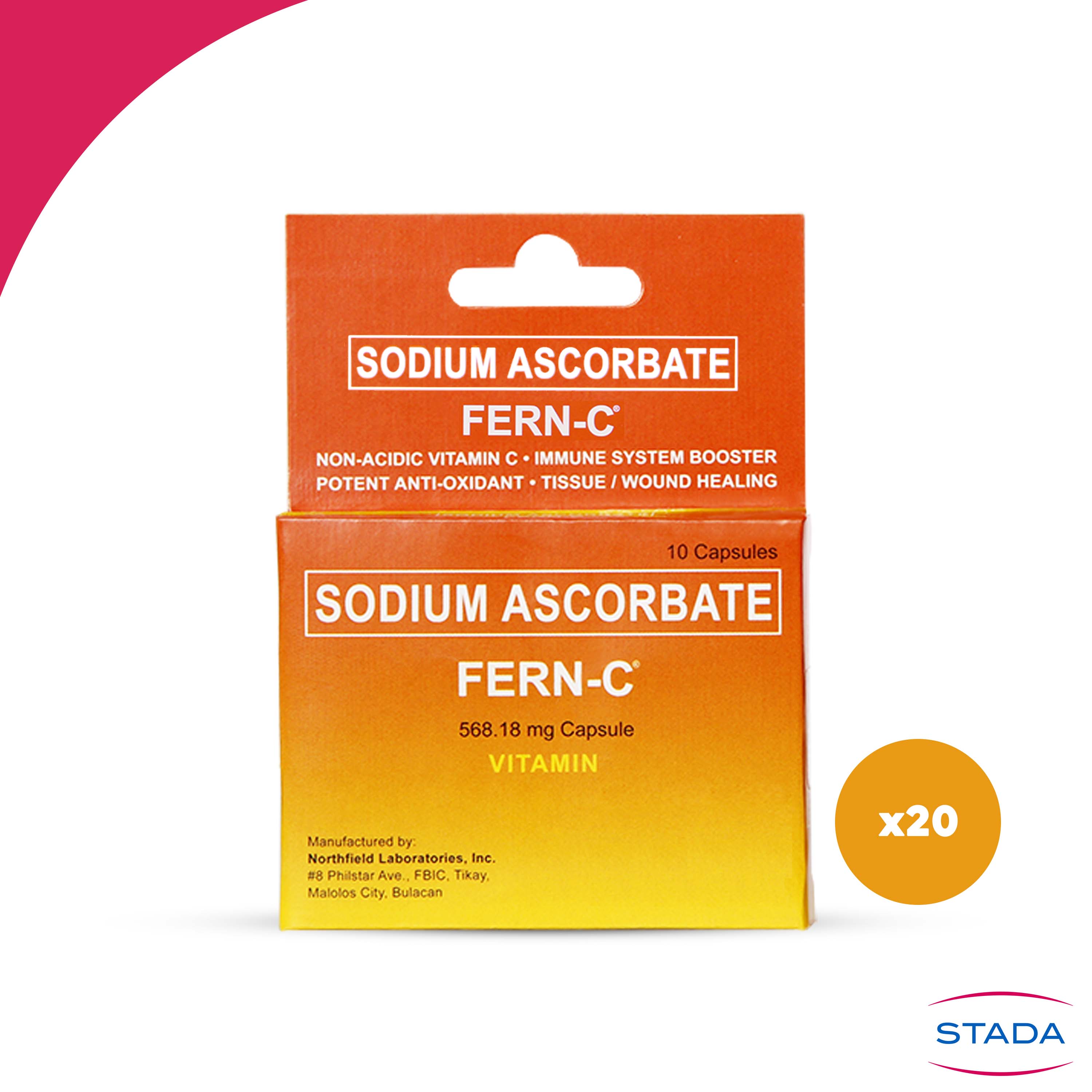 STADA Fern-C Vitamin 500mg 10 Capsules, Pack of 20 | Lazada PH