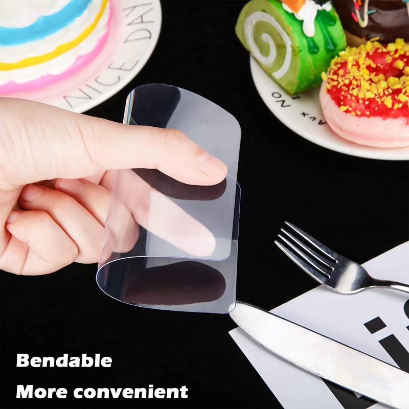 4 Pieces Clear Acrylic Icing Frosting Buttercream Large Cake Smoother ...