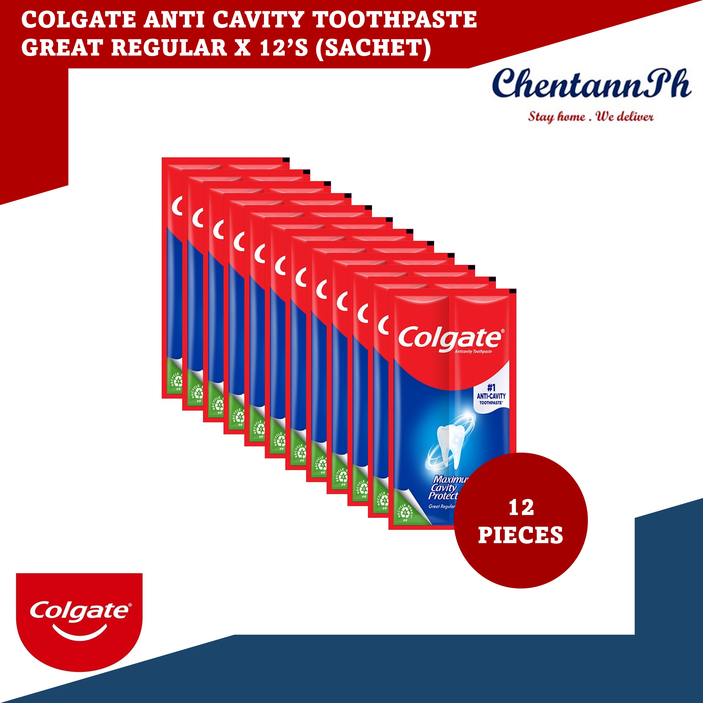 COLGATE RED - Great Regular Flavor Anti Cavity Maximum Cavity ...