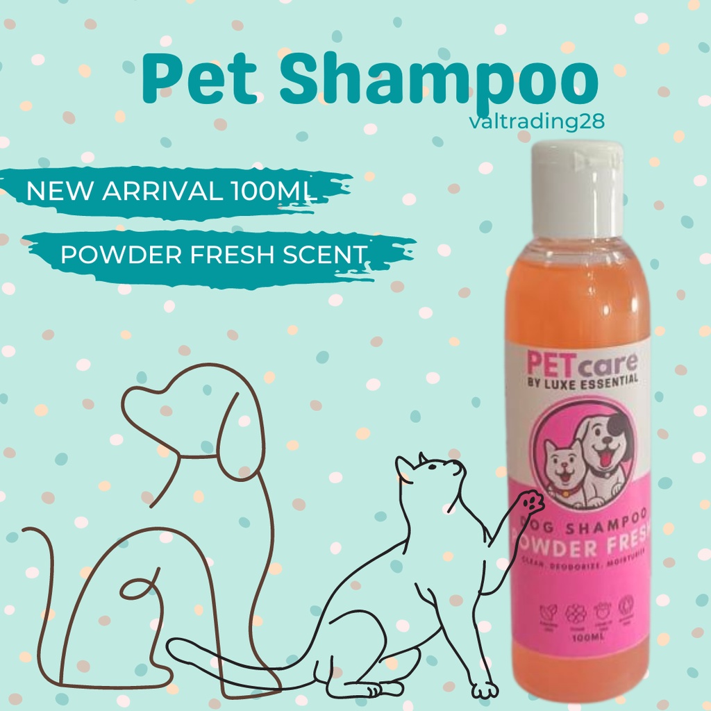 100 ML POWDER FRESH SCENT Dog & Cat Pet Shampoo Madre de cacao with ...