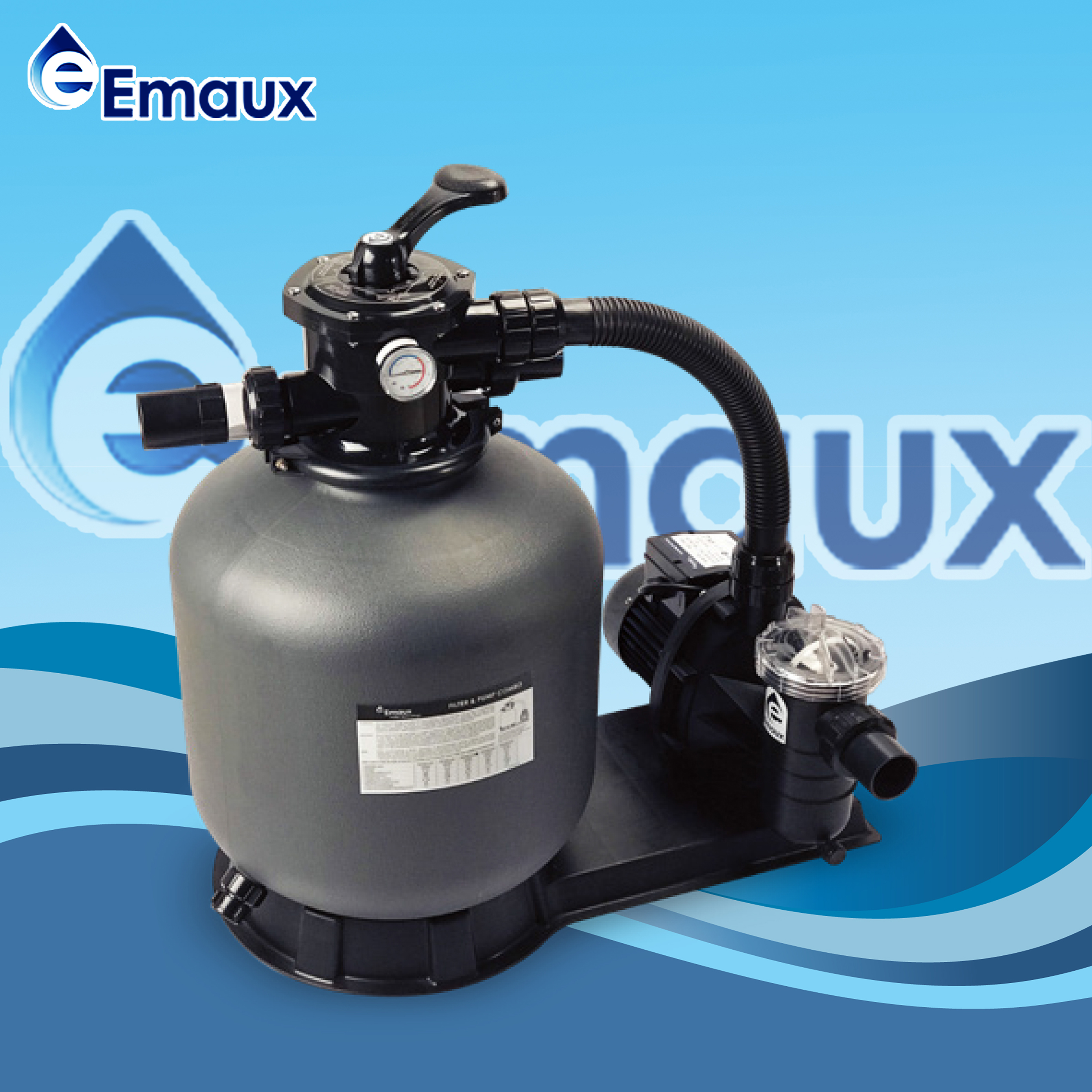 EMAUX Compact Pool Sand Filter and Pool Pump Set Combo 0.5 HP | Lazada PH