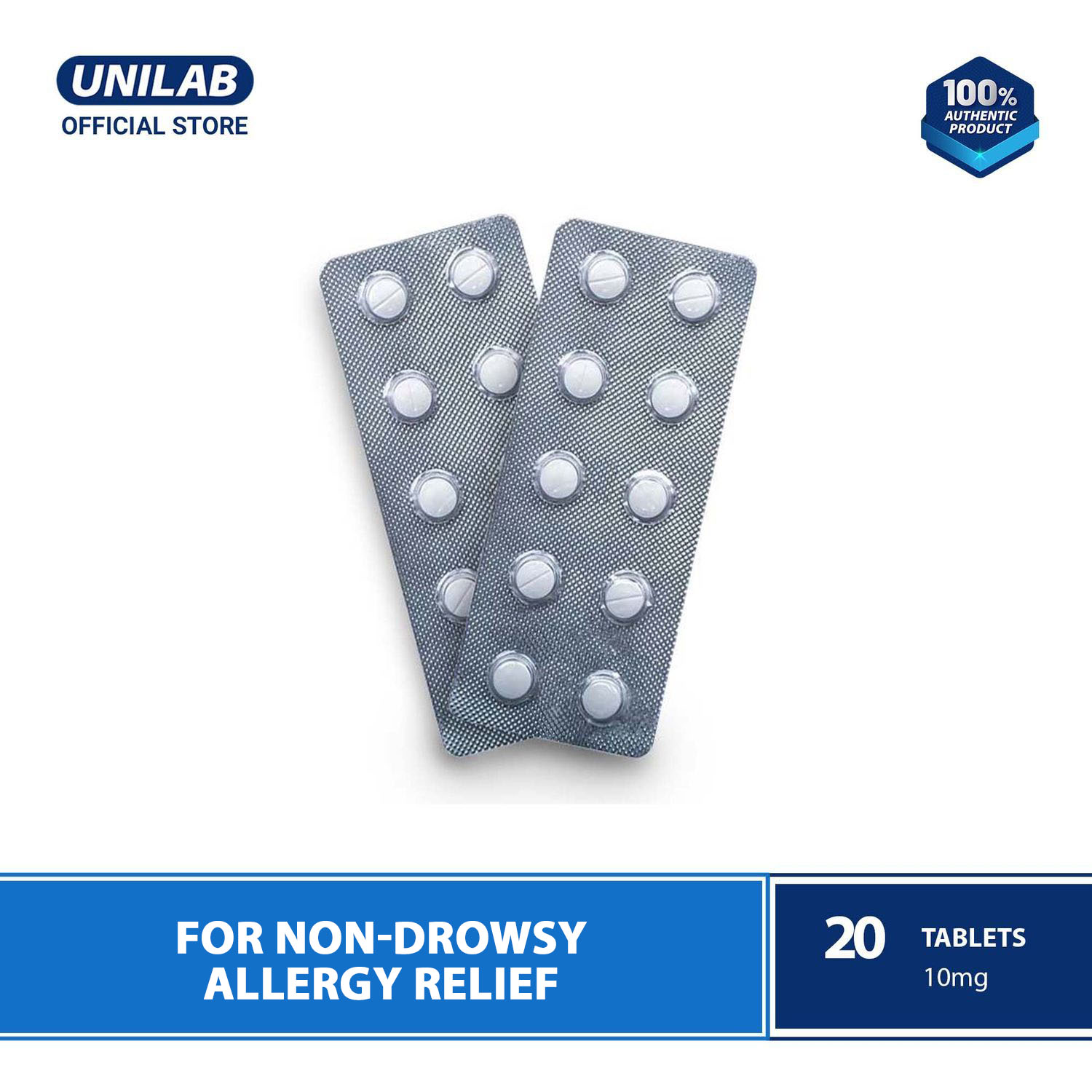 Allerta 20 Tablets 10mg Loratadine (For Non-Drowsy Allergy Relief ...