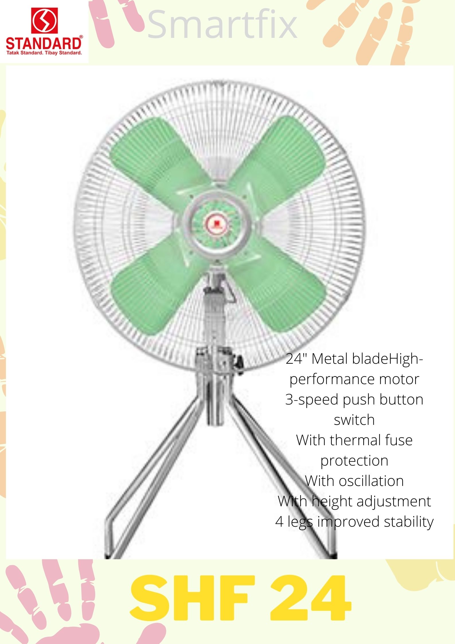 Standard Industrial Stand Fan SHF 24 | Lazada PH