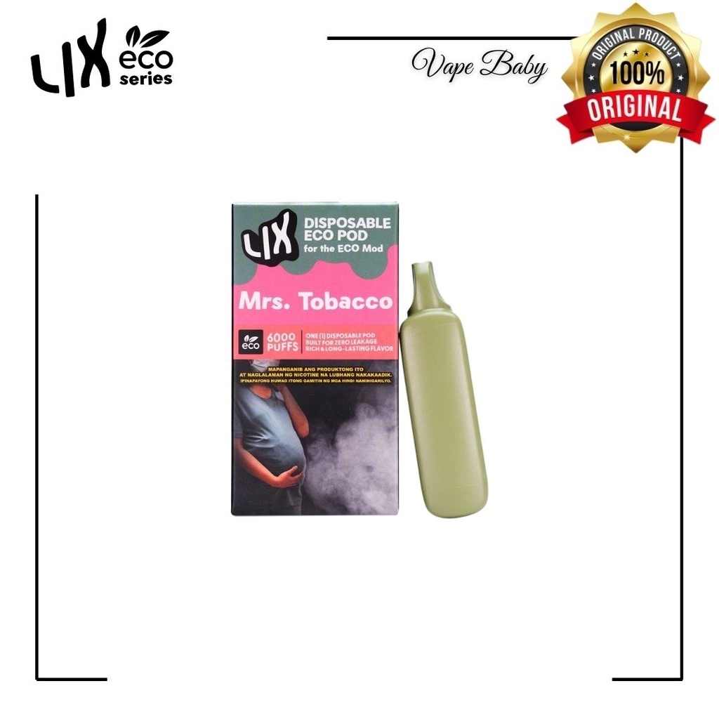 LIX Eco Pod 6000 Puffs (Pod Only Device Sold Separately) Disposable ...