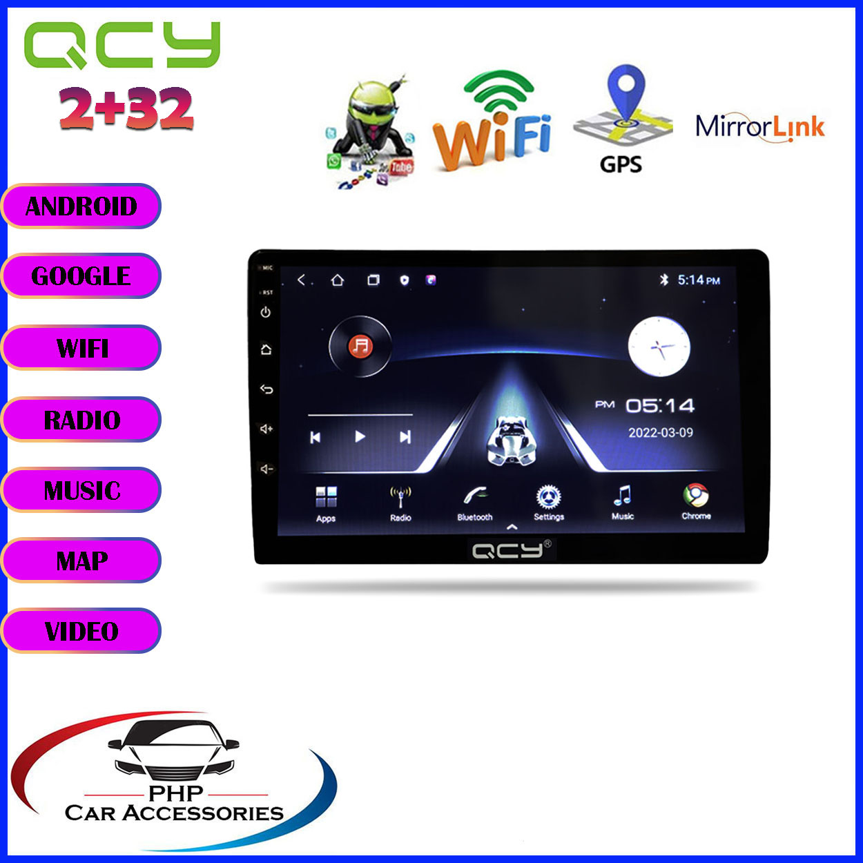 QCY 10" head unit 8810 Android 11 HD Vehicle Multimedia Player 2+32 ...