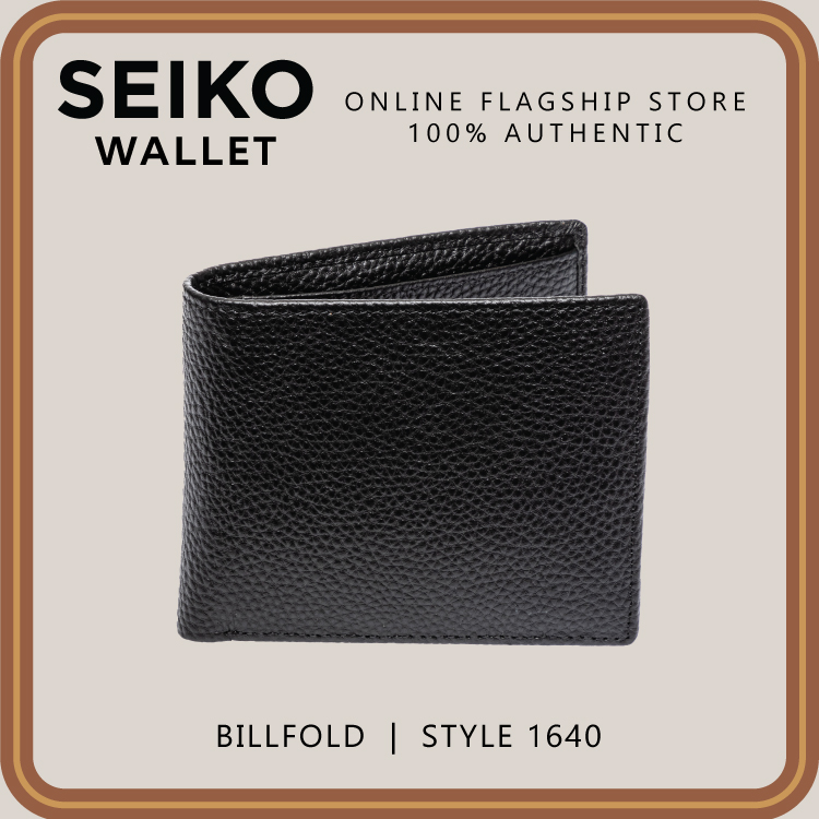 Seiko Wallet - Genuine Leather Billfold (With RFID Blocker, Leather ...