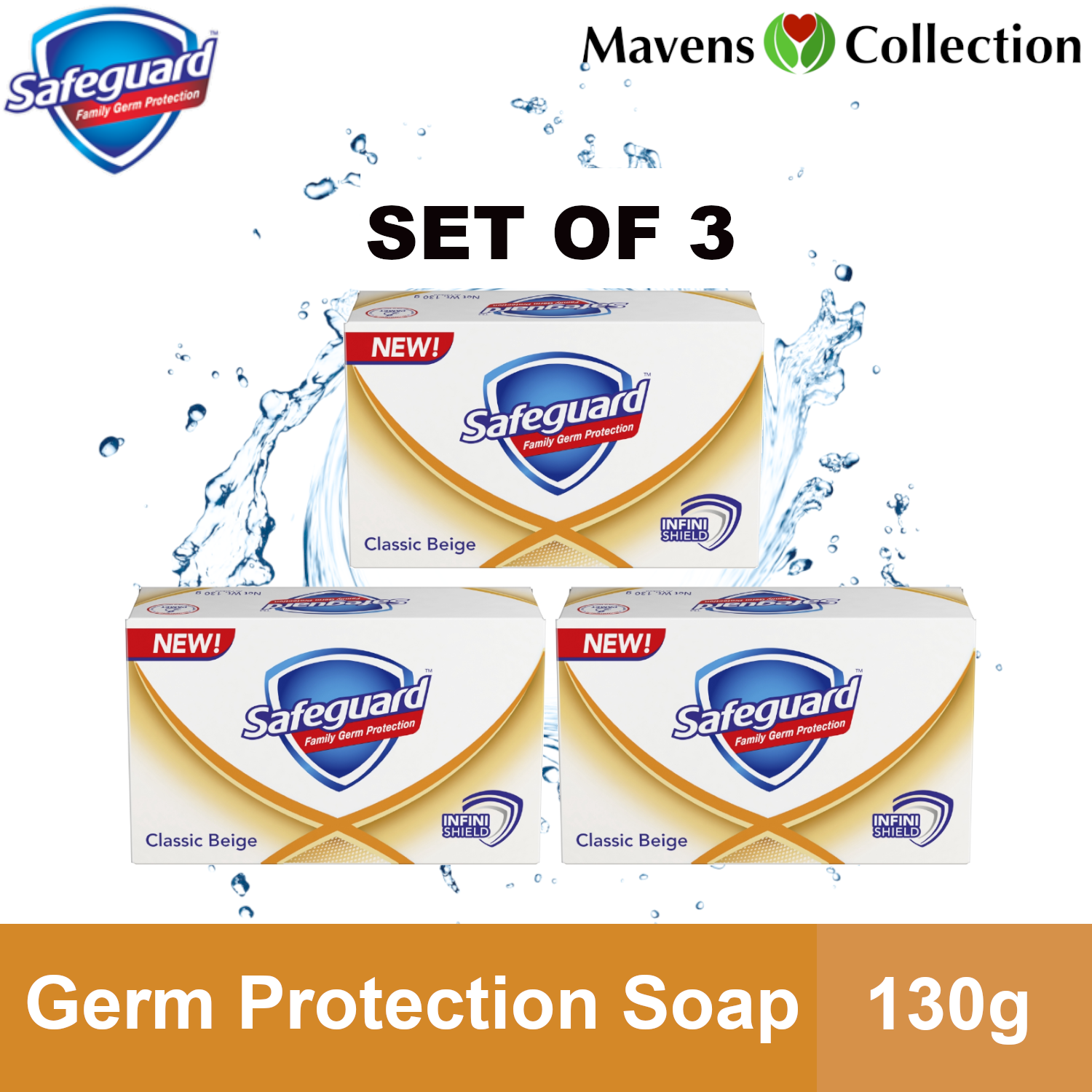 Safeguard 125g Family Germ Protection (Set of 3) InfiniShield CLASSIC ...