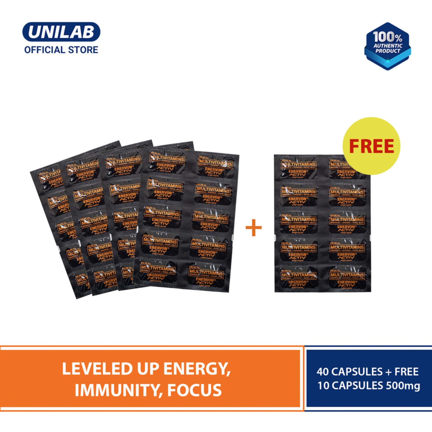 Unilab Enervon Activ Multivitamins - Enervon Activ 40s, Get Enervon ...