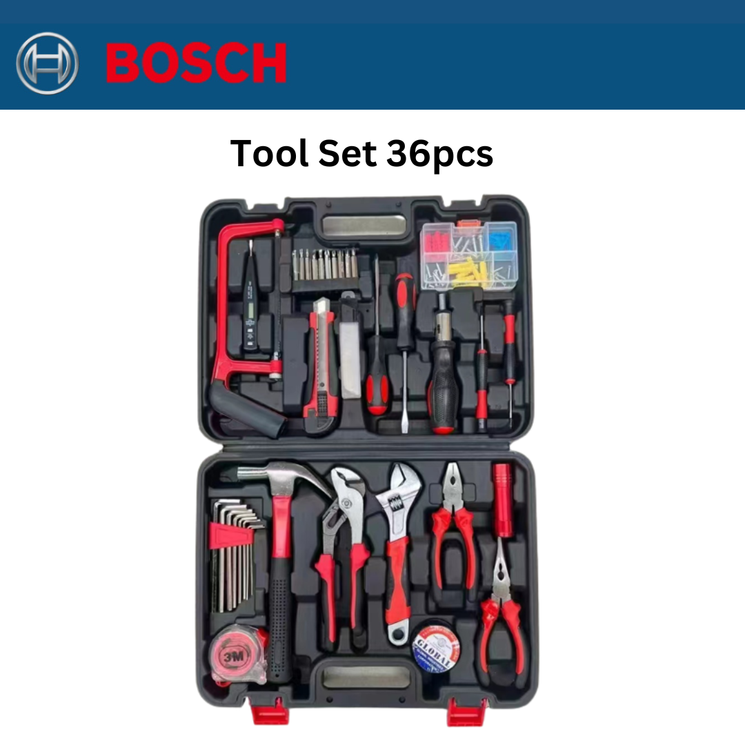 BOSCH Hand Tool Kit 36 Pcs Tool Set General Household Hand Tool Kit ...