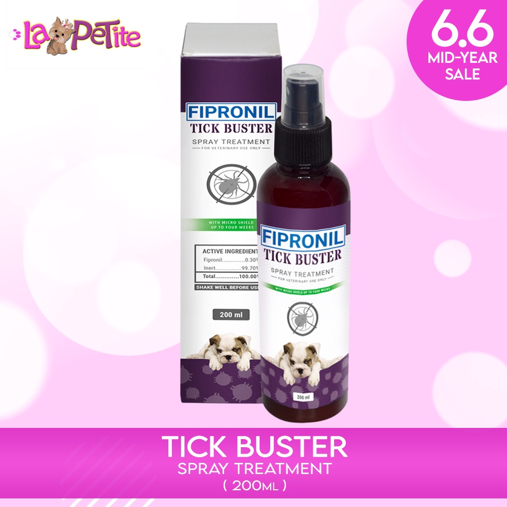 LKJ-Tick Buster Fipronil Spray Treatment 200mL (Anti Ticks, Fleas and ...