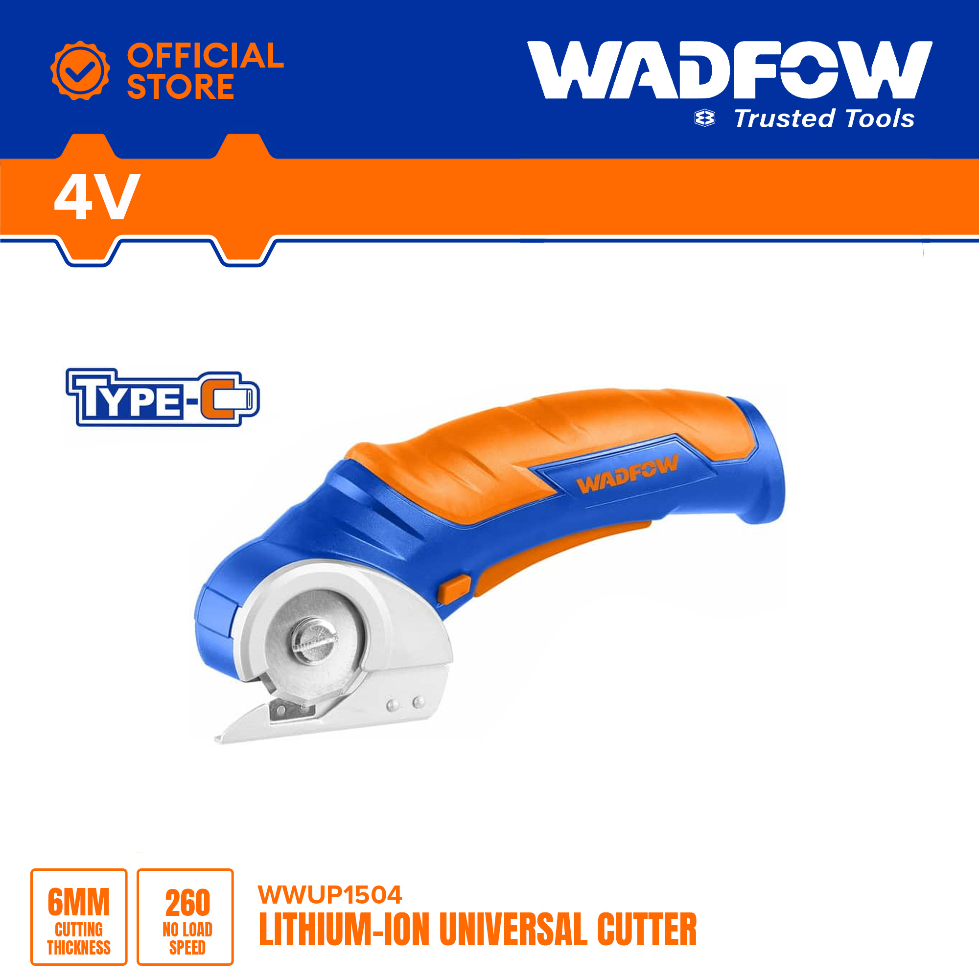 WADFOW 4V Lithium-Ion Universal Cutter Charging via USB type-C cable ...