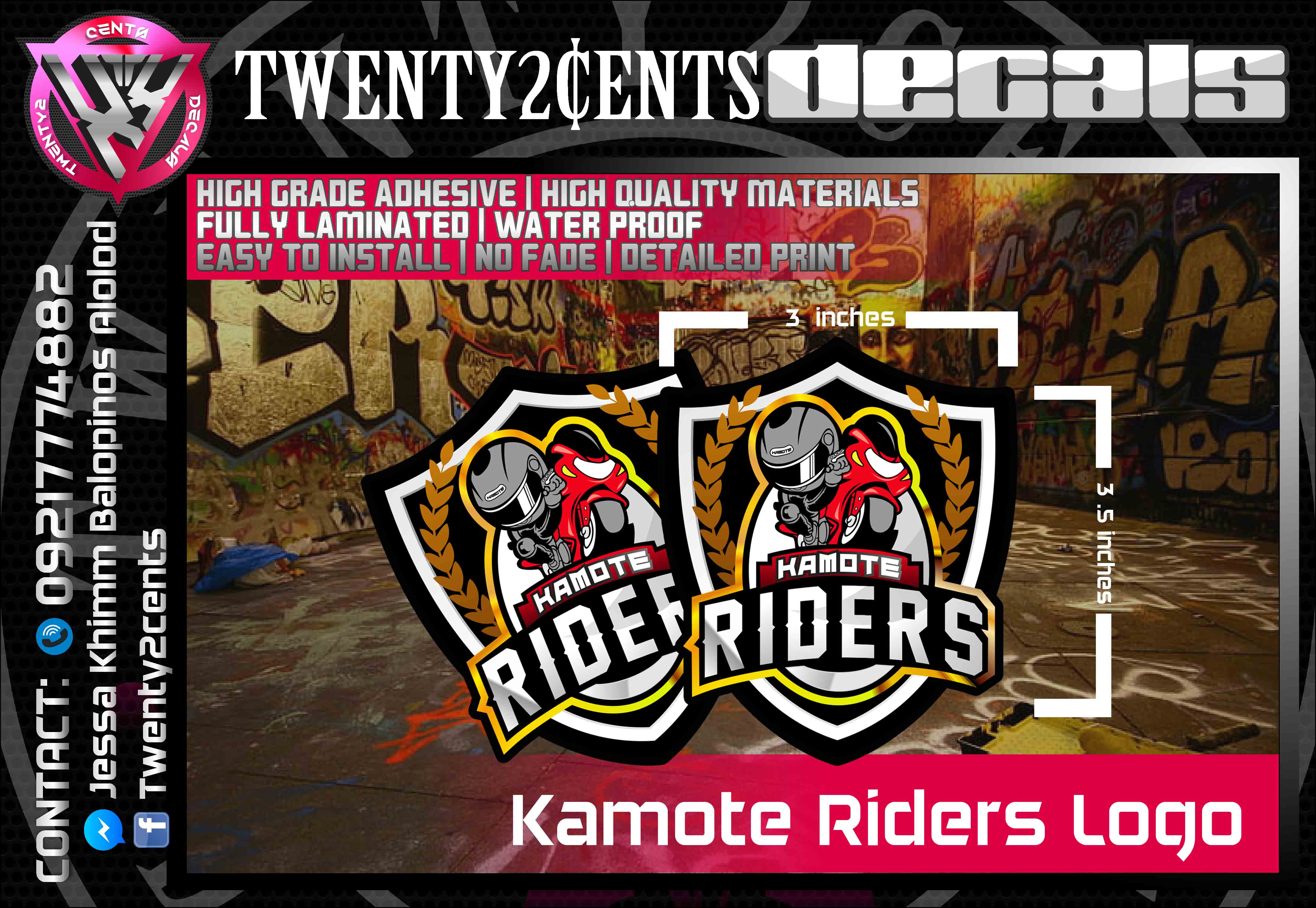 Kamote Riders Logo sticker 2pcs | Lazada PH