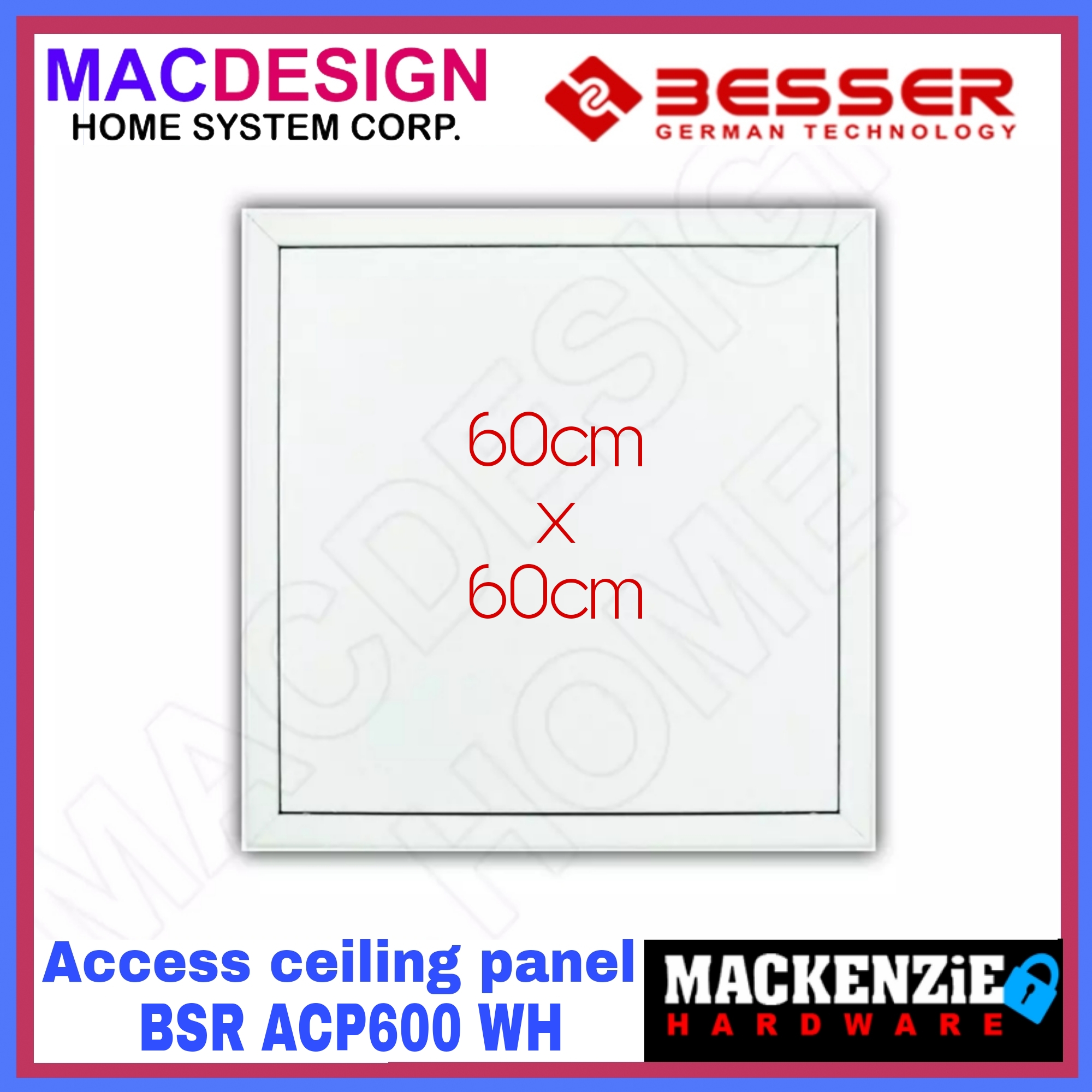 BESSER ACP600 HEAVY DUTY POWDER COAT METAL ACCESS DOOR FOR CEILING PANEL WHITE, MANHOLE COVER ...