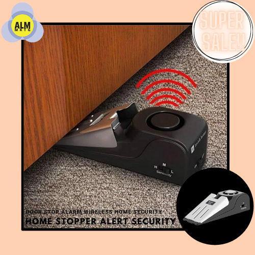 ALM MKTG Door Stop Alarm Wireless Home Travel Security System Portable ...